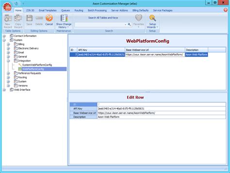 configuring the aeon web platform atlas systems