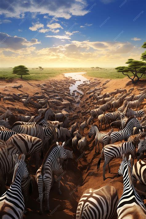 Premium Photo 3d Vibrant Depiction Of An Aerial View Of A Great
