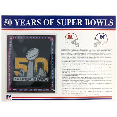 2016 Nfl Super Bowl 50 Year Anniversary Willabee And Ward Media Patch