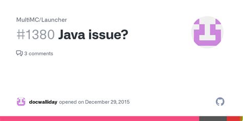 Java Issue · Issue 1380 · Multimclauncher · Github