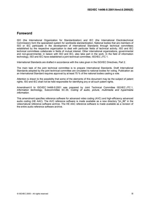 ISO IEC Amd Information Technology Coding Of Audio Visual Objects Part