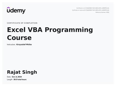 Rajat Singh On Linkedin Udemy Excelvba Continuouslearning