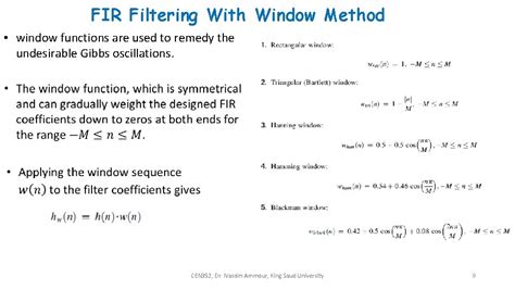 chapter 7 digital filter design 1 fir filter