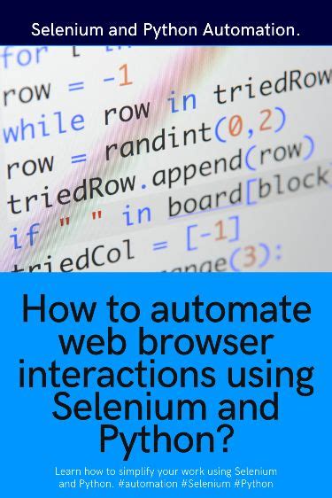 Automate Web Browser Interactions With Selenium And Python