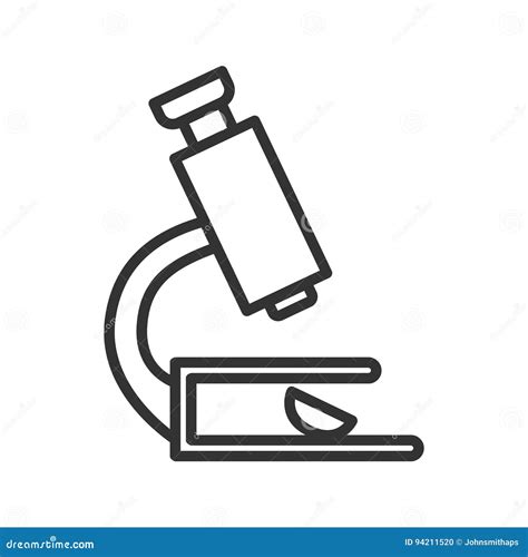 Microscope Linear Icon Thin Line Illustration Vector Isolated Outline
