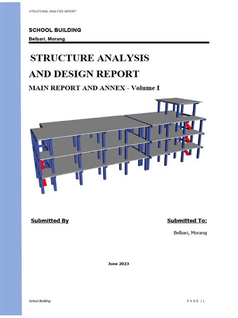 Structural Report School 2 Block 1 And Block 2 Pdf Strength Of