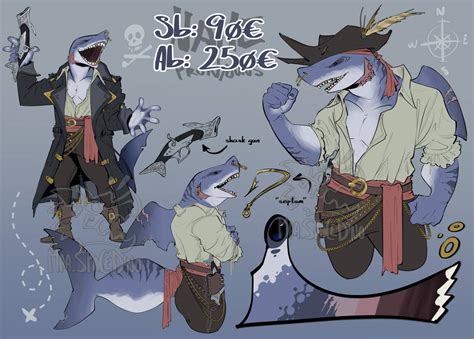 [closed] Pirate Shark Adopt By Maaspacedinosaur On Deviantart