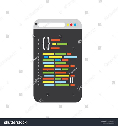 Programming Code On Browser Window Vector 스톡 벡터로열티 프리 1391480687 Shutterstock