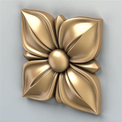 3d Square Rosette Model