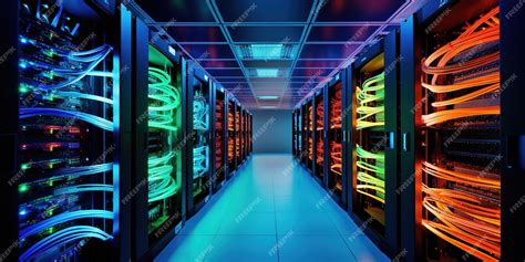 Premium Ai Image Generative Ai Closeup Shot Of Networking Cable In