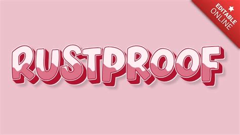 Rustproof Love Text Effect Generator