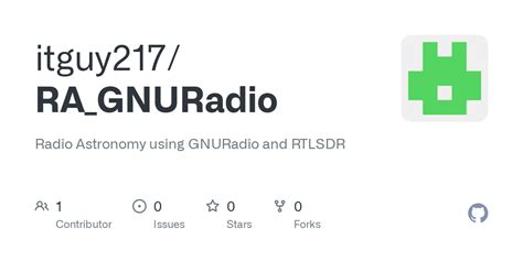 GitHub Itguy RA GNURadio Radio Astronomy Using GNURadio And RTLSDR