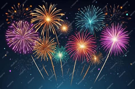 premium photo firework animation realistic background with