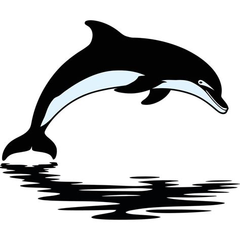 Dolphin Jumping Out Of Water Clipart 53222322 Vector Art At Vecteezy