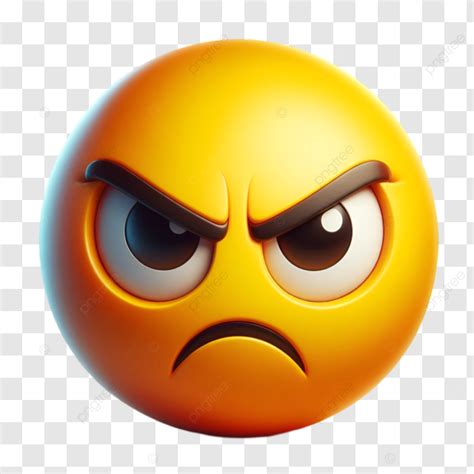 Yellow Mad Face Emoji Isolated On A White Background Clipart