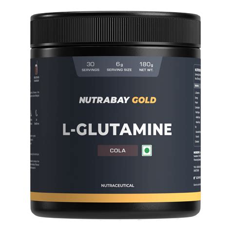 Nutrabay Gold L Glutamine Supplement Powder 180g Cola Flavor Post
