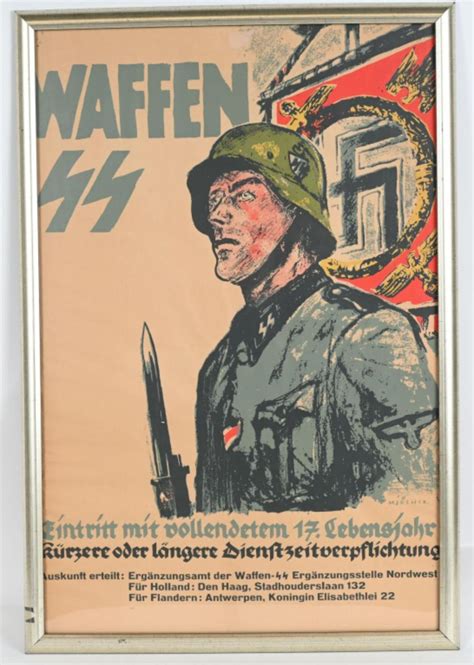 Sold At Auction Mjölnir Wwii Nazi German Waffen Ss Poster By M JÖlnir Ww2