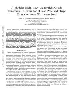 A Modular Multi Stage Lightweight Graph Transformer Network For Human Pose And Shape Estimation