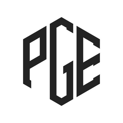 Pge Logo Design Initial Letter Pge Monogram Logo Using Hexagon Shape