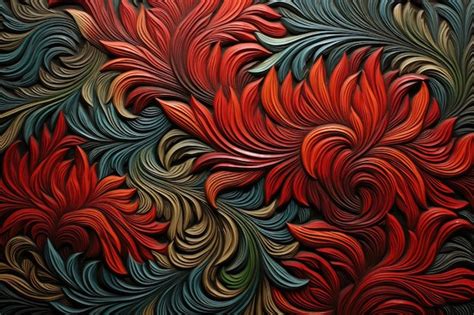 Premium Photo Colorful Plant Pattern As Background And Texture