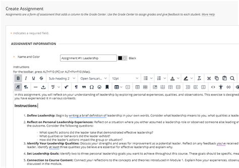 Blackboard Creating A File Upload Assignment