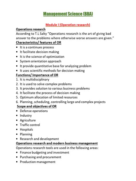 management science pdf