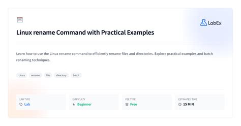 Linux Rename Command With Practical Examples Labex