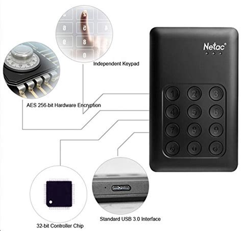 Encrypted Portable Hard Drive External 1tb Usb 30 Keypad Lock Hard