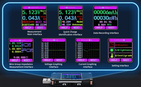 Yojock Usb Tester Meter Digital Usb C Tester Voltmeter 2 In 1 Multimeter Voltage And Current