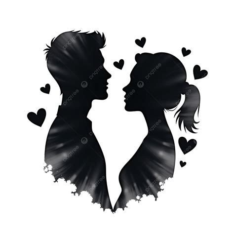 Silueta De Parejas Enamoradas