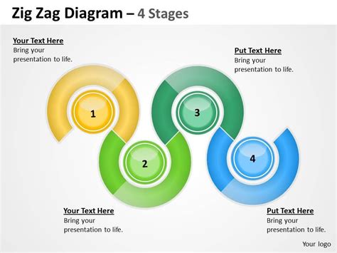 Zig Zag Stages PowerPoint Presentation Slides PPT Slides Graphics Sample PPT Files