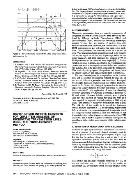 pdf higher order infinite elements for quasi tem analysis of