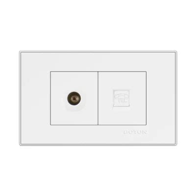 Indoor Fixed Wall Socket TV And Telephone Flush Mounted Electrical Socket China Wall Switch