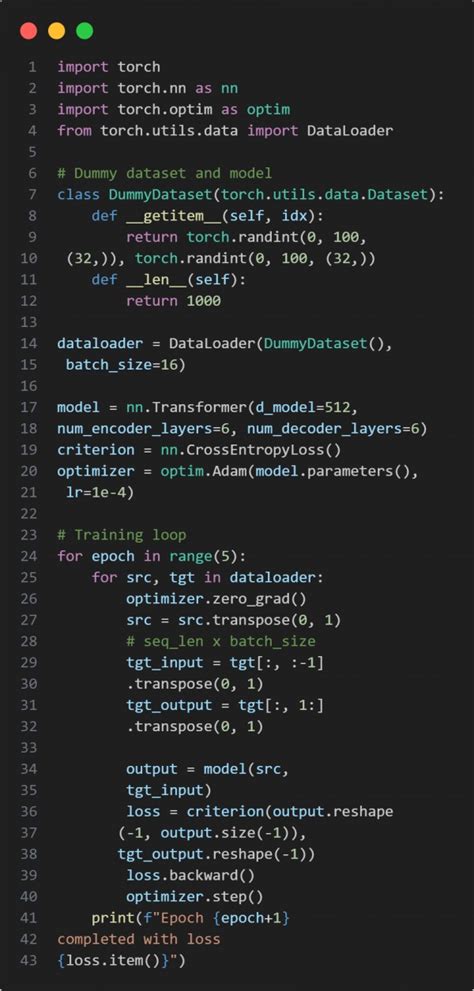 How To Build A Pytorch Training Loop For A Transformer Based Encoder