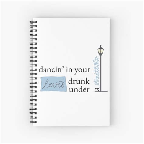 Cardigan Lyrics Illustration Spiral Notebook By Shivanim Redbubble