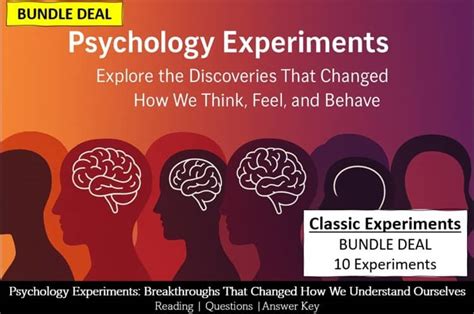 Psychology Experiments Bundle 10 Classical Experiments Tpt