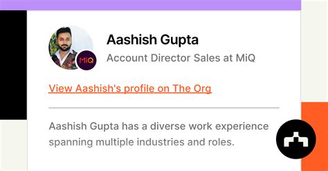 aashish gupta account director sales at miq the org