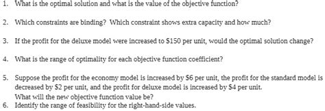 What Is The Optimal Solution And What Is The Value Of The Objective Function Which Constraints