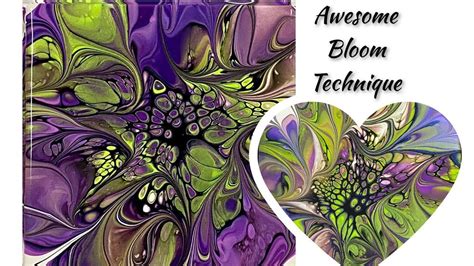 1140 Awesome Swirled Modified Bloom Technique Paint Pouring Youtube