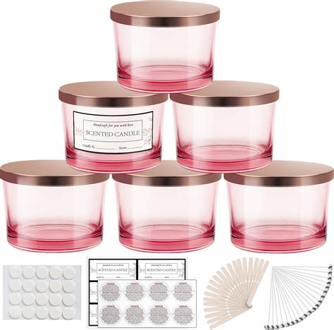 Connoo 12 Pack 10 Oz Spring Glass Candle Jars For Making