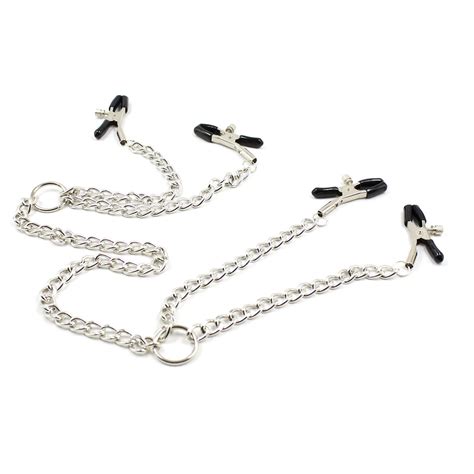 Nipple Clit Pussy Clamps Metal Chain Sex Toys For Women Bondage Slave