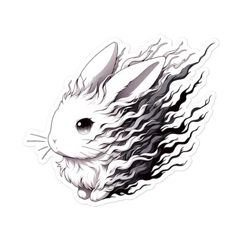 Sticker Ghost Bunny Wild Bunny Wear