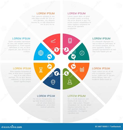 Colorful Circular Infographic Presents Data And Information Using Distinct Segments Each