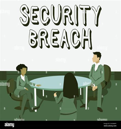 Text Sign Showing Security Breach Internet Concept Incident That Results In Unauthorized Access