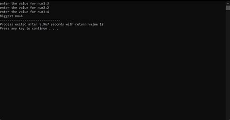 Solve Write C Program To Find Biggest Number From Three Number By Using Nested If Statement