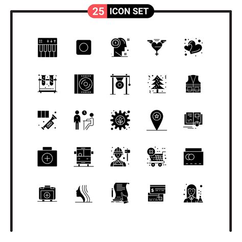 set of 25 modern ui icons symbols signs for love love dashboard wings thinking editable vector