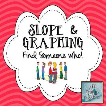 Slope Graphing Linear Equations Find Someone Who By All Things Algebra