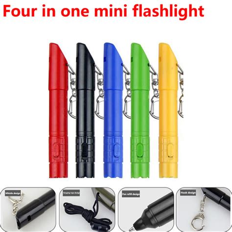 Four In One Mini Portable Flashlight With Built In Battery Abs Waterproof Material Pen Light