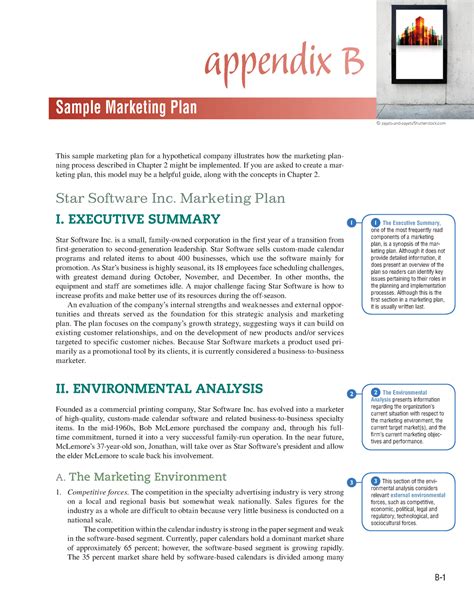 Sample Marketing PLAN Appendix B Marketing Pride And Fererell 2016 18e B Sample Marketing