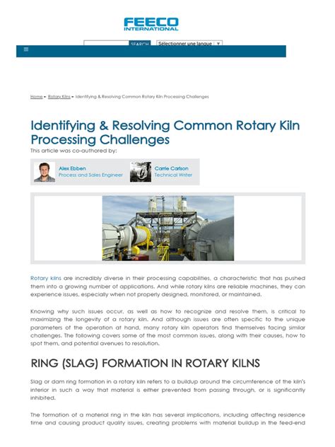 Identifying And Resolving Common Rotary Kiln Processing Challenges Pdf